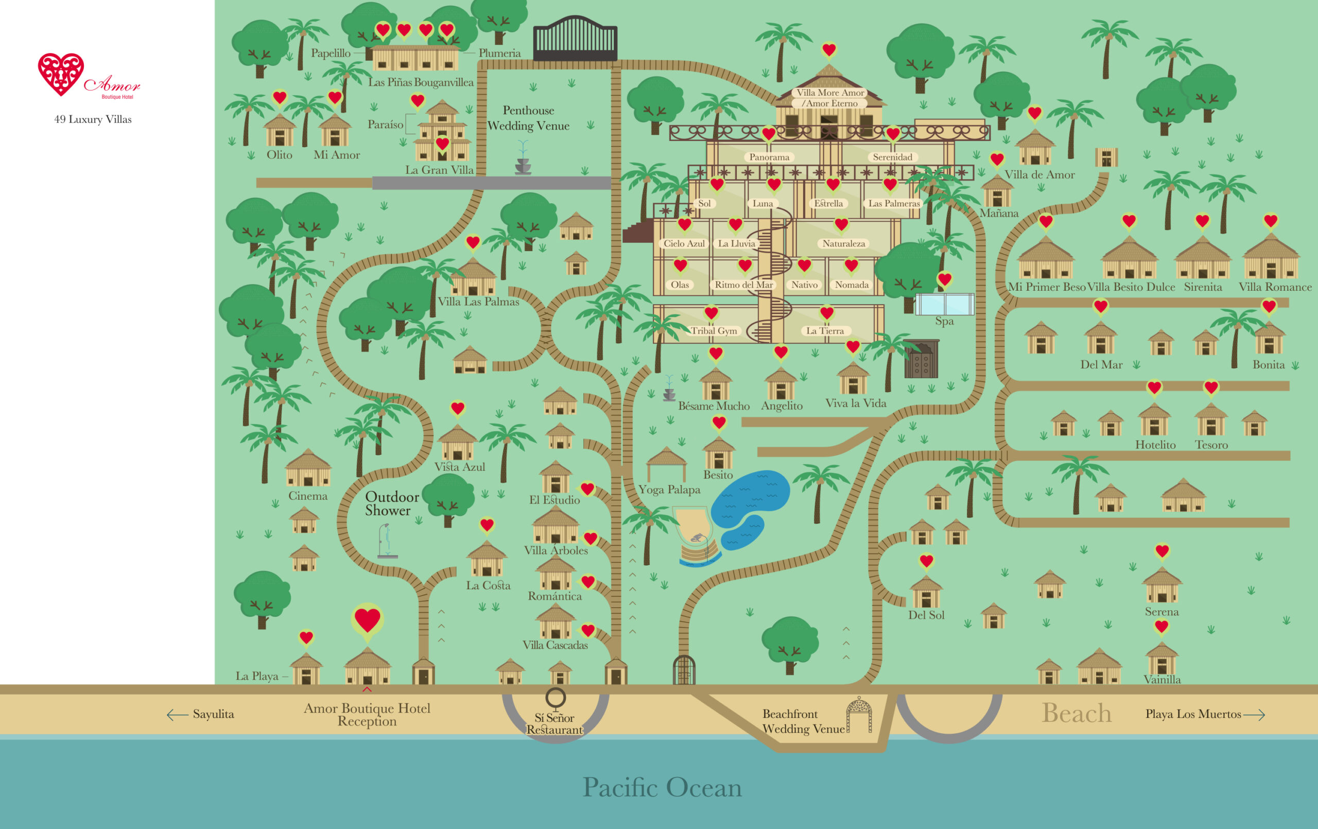 Amor Boutique Resort Map - Amor Boutique Hotel